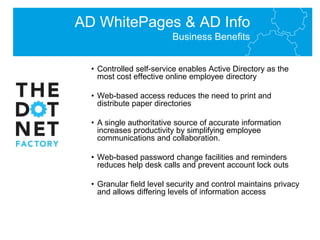 Active Directory Self-Service Suite Overview | PPTX