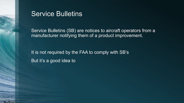 Airworthiness Requirements (ADs, SBs, Maintenance) | PPTX | Aviation ...