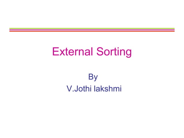 external sorting | PPT