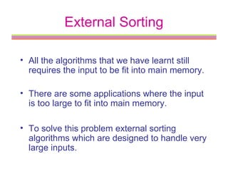 external sorting | PPT