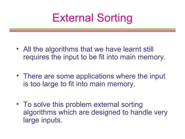 external sorting | PPT