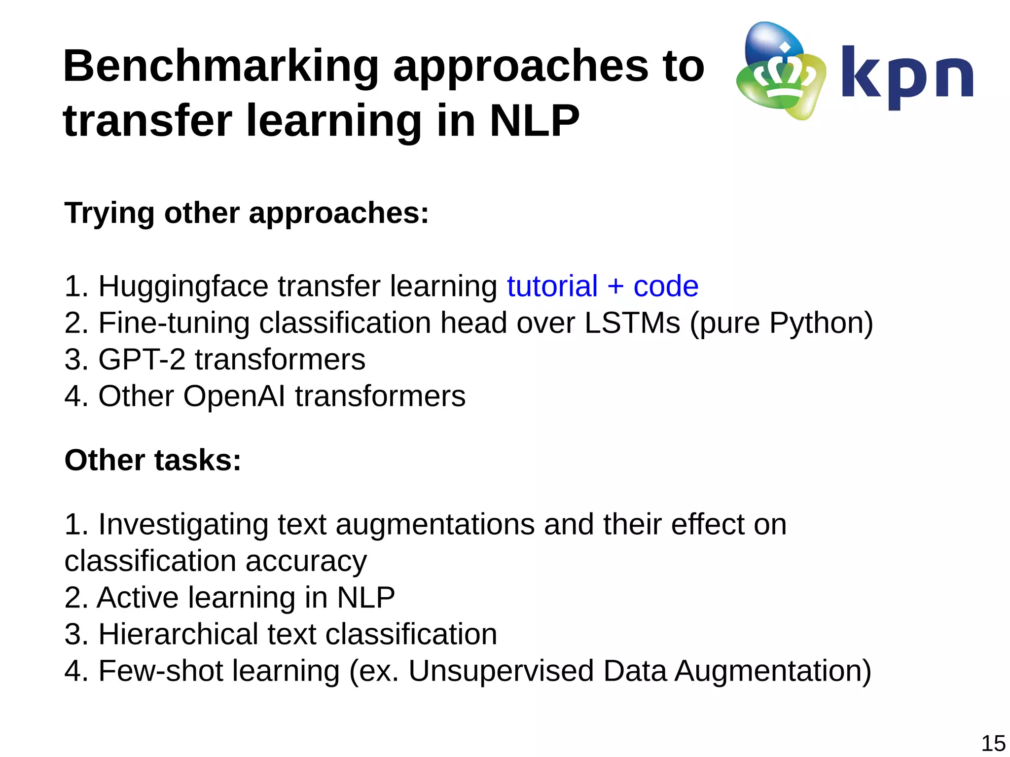 Benchmarking transfer learning approaches for NLP | PDF | Web Development | Internet