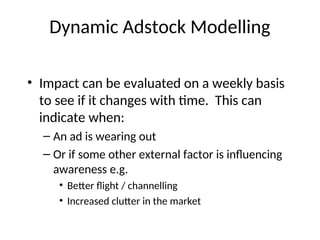 Adstock model.ppt student ppt for business | PPT