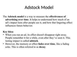 Adstock model.ppt FOR BUSINESS STUDENT PPT | PPT