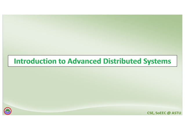 introduction to advanced distributed system | PDF | Computing | Technology & Computing