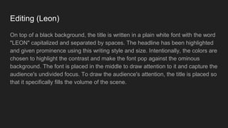 Leon textual analysis | PPT