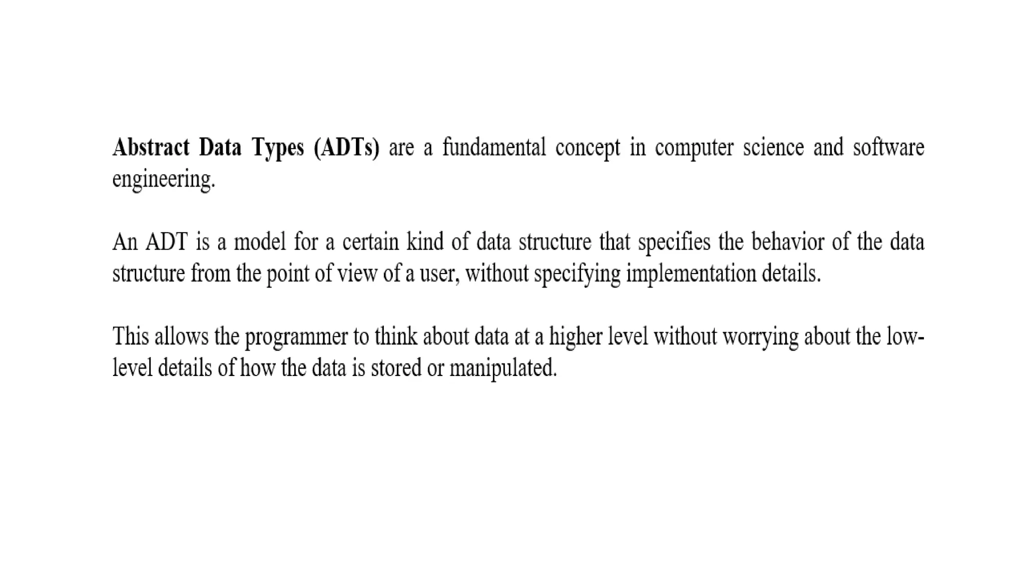 an ADT table provides insertion and lookup operations | PPT