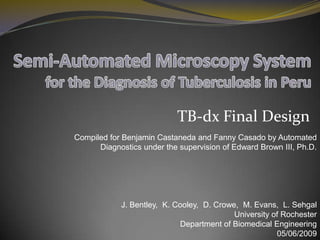 Automated Diagnostics: TBdx Project Presentation | PPTX