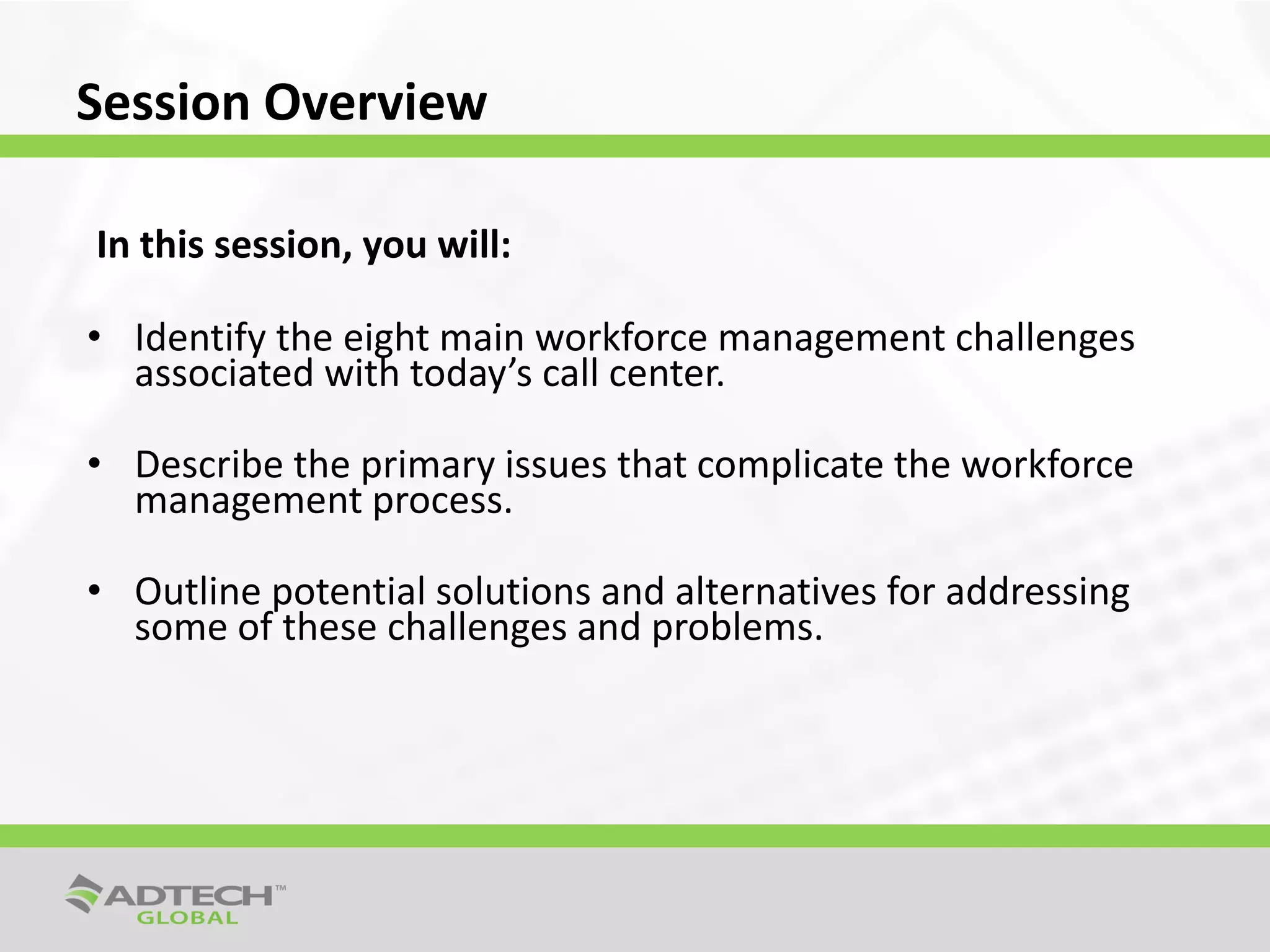 Top 6 Workforce Management Challenges | PDF