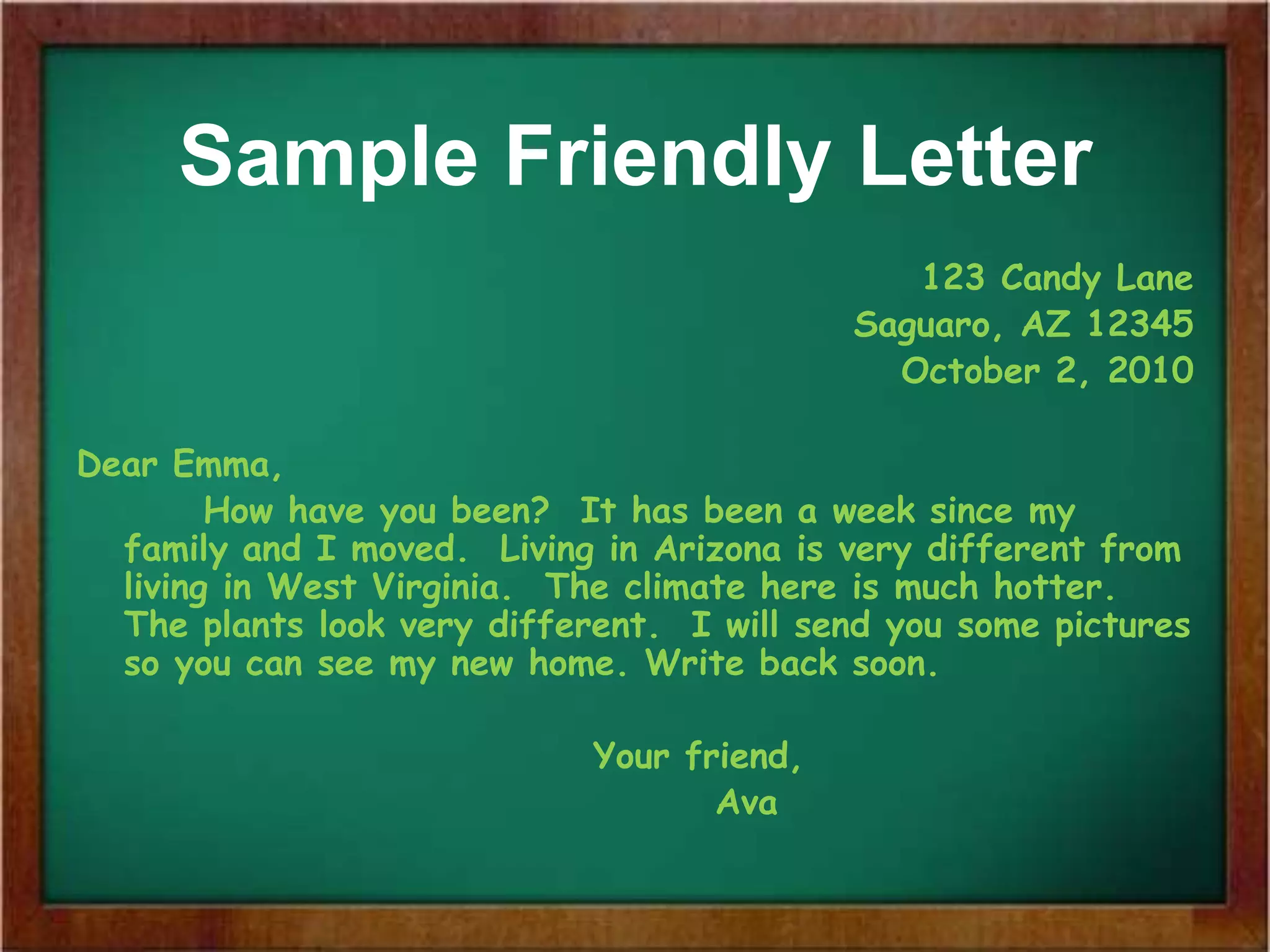 How to Write a Friendly Letter | PPTX