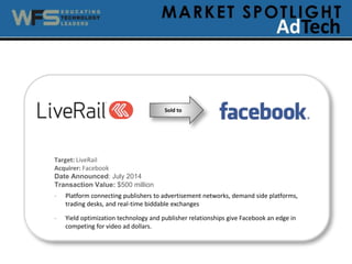 Market Spotlight: Ad Tech | PPTX | Mergers and Acquisitions | Business ...
