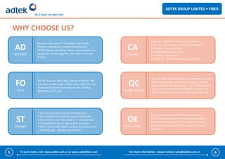 Adtek fiber product brochure | PDF | Business | Business and Finance