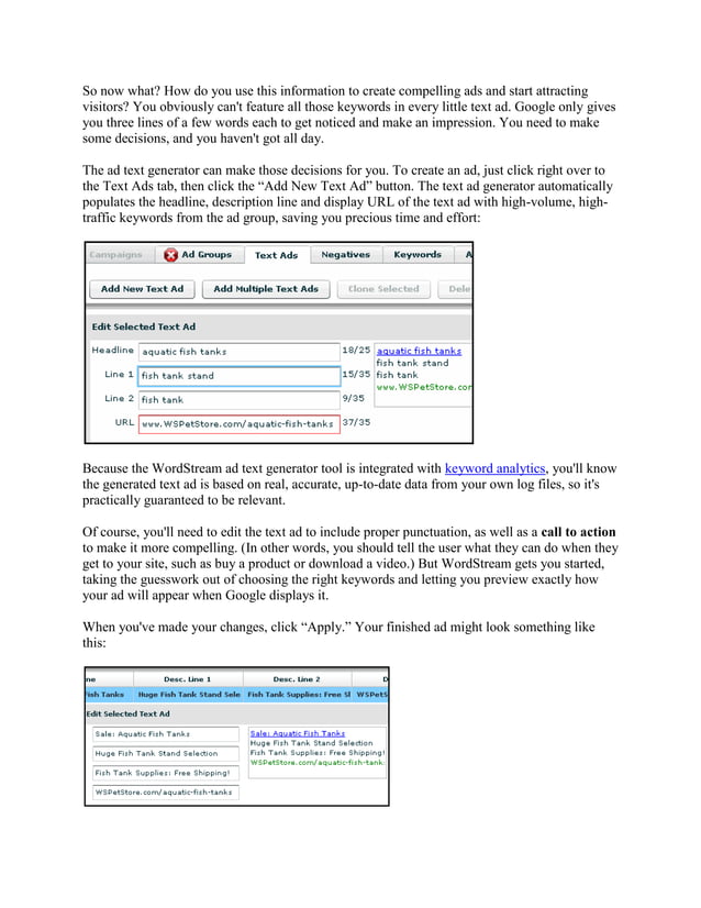 Ad text generator | PDF