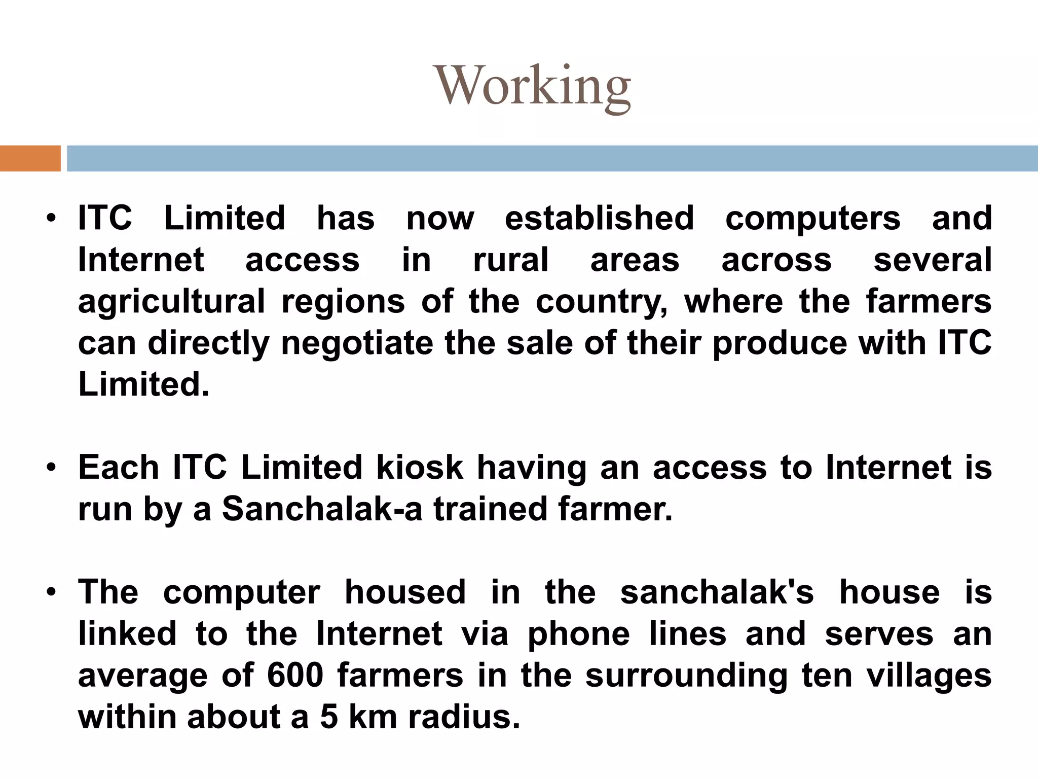 (e-Choupal Model of ITC)- Rural Marketing | PPTX