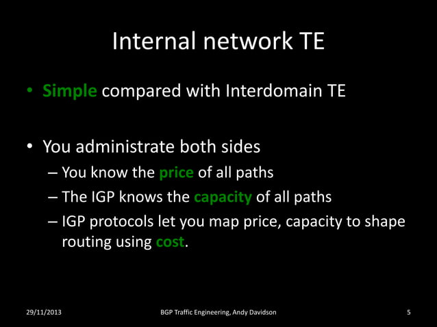 BGP Traffic Engineering / Routing Optimisation | PPTX | Computer ...