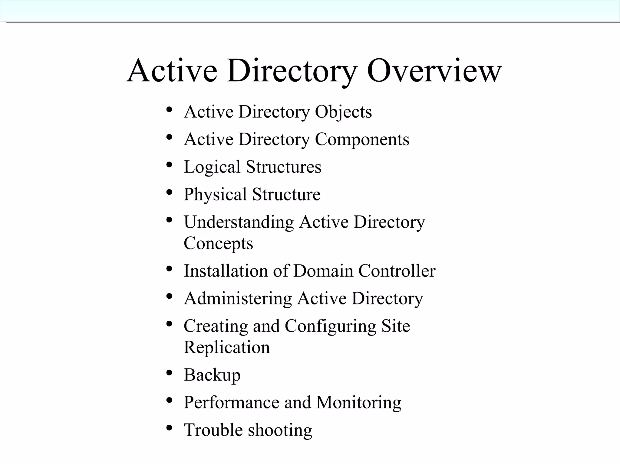 Active Directory Training | PPT