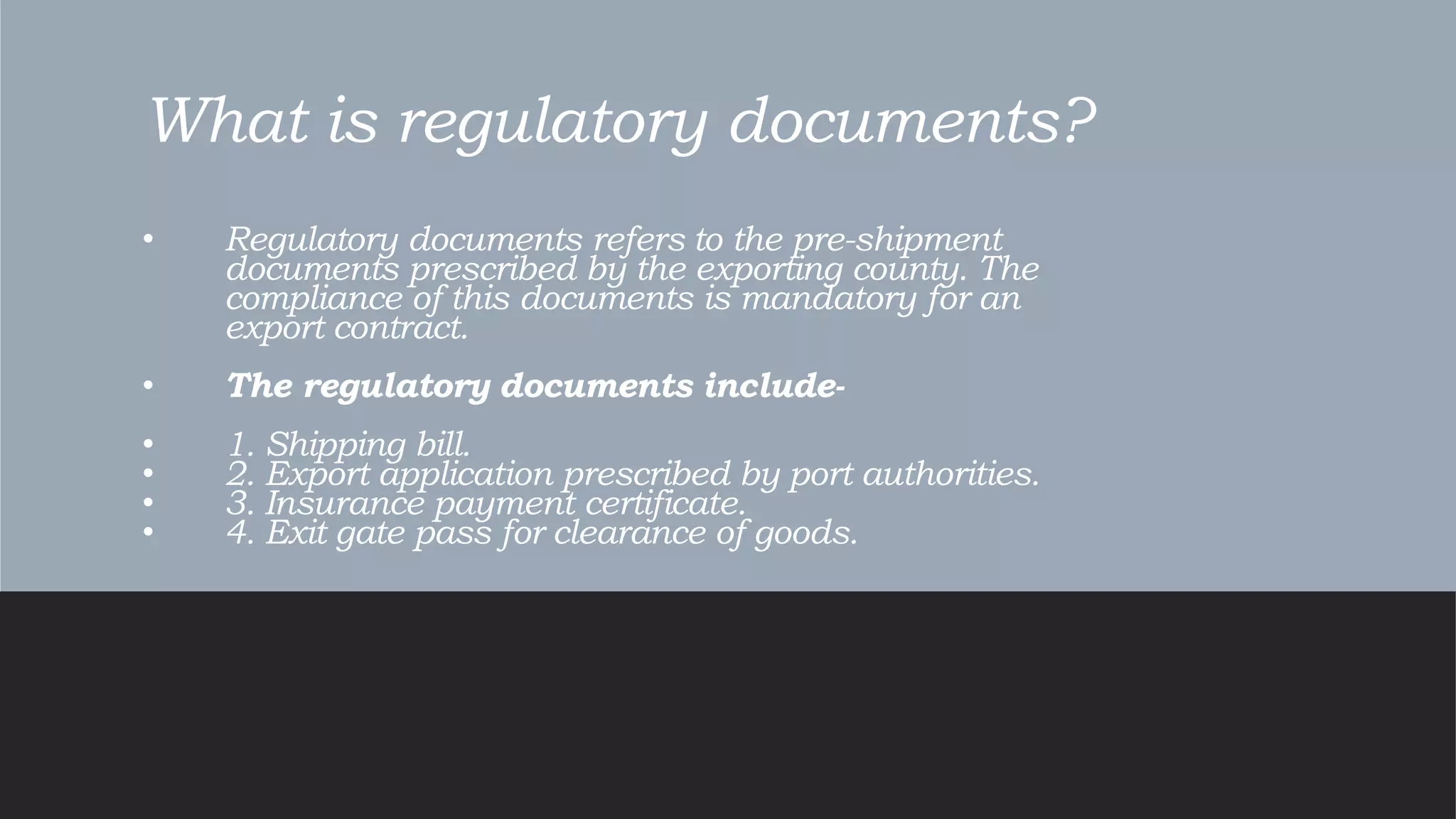 Regulatory Documents | PPTX