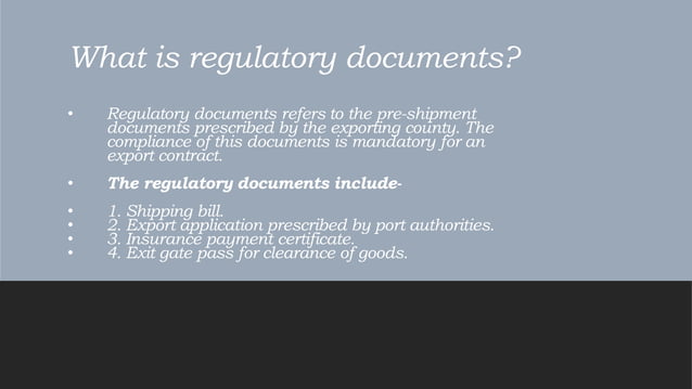 Regulatory Documents | PPT