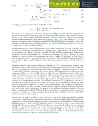 A Dual Scheme For Traffic Assignment Problems | PDF