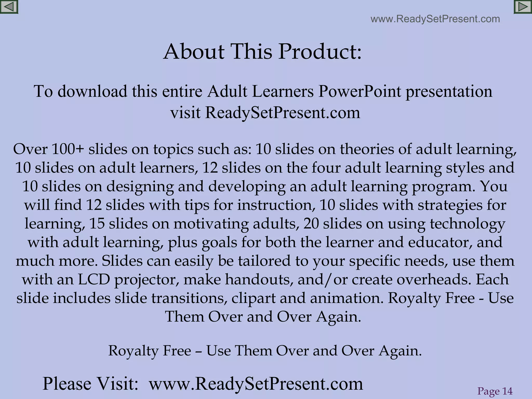 ADULT LEARNERS POWERPOINT | PPT