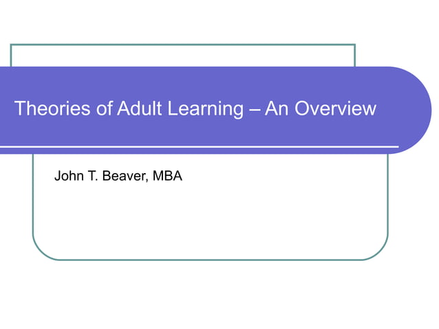 Adult Learning Styles | PPT