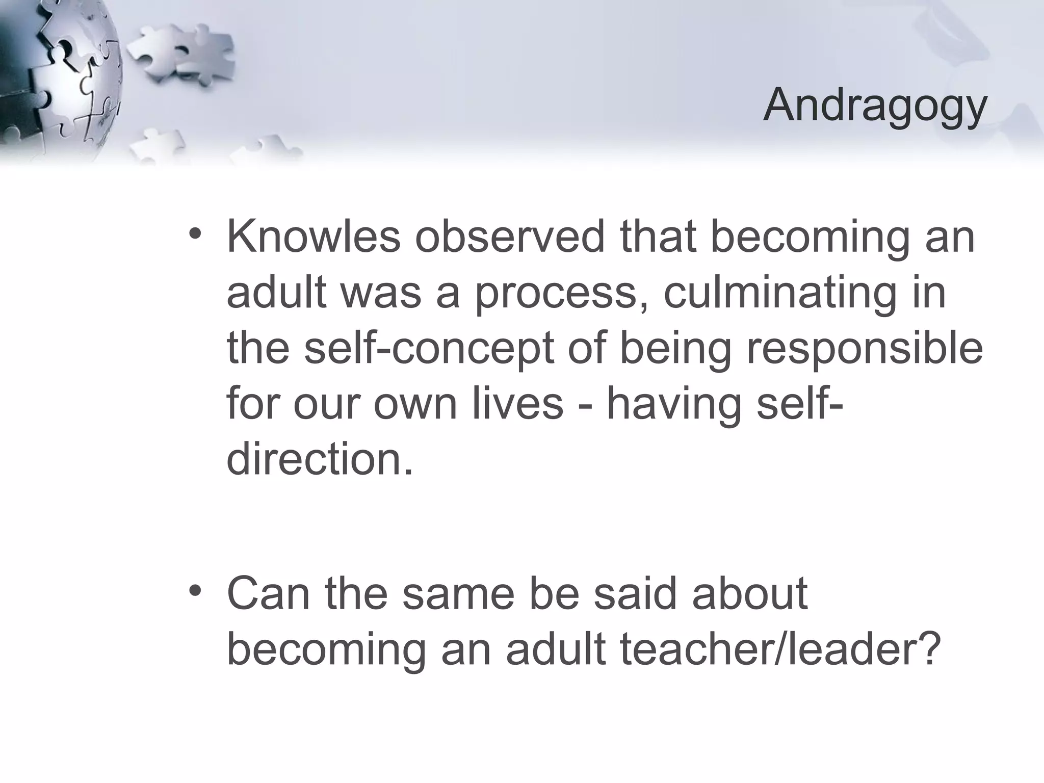 Adult Learning Theories | PPT