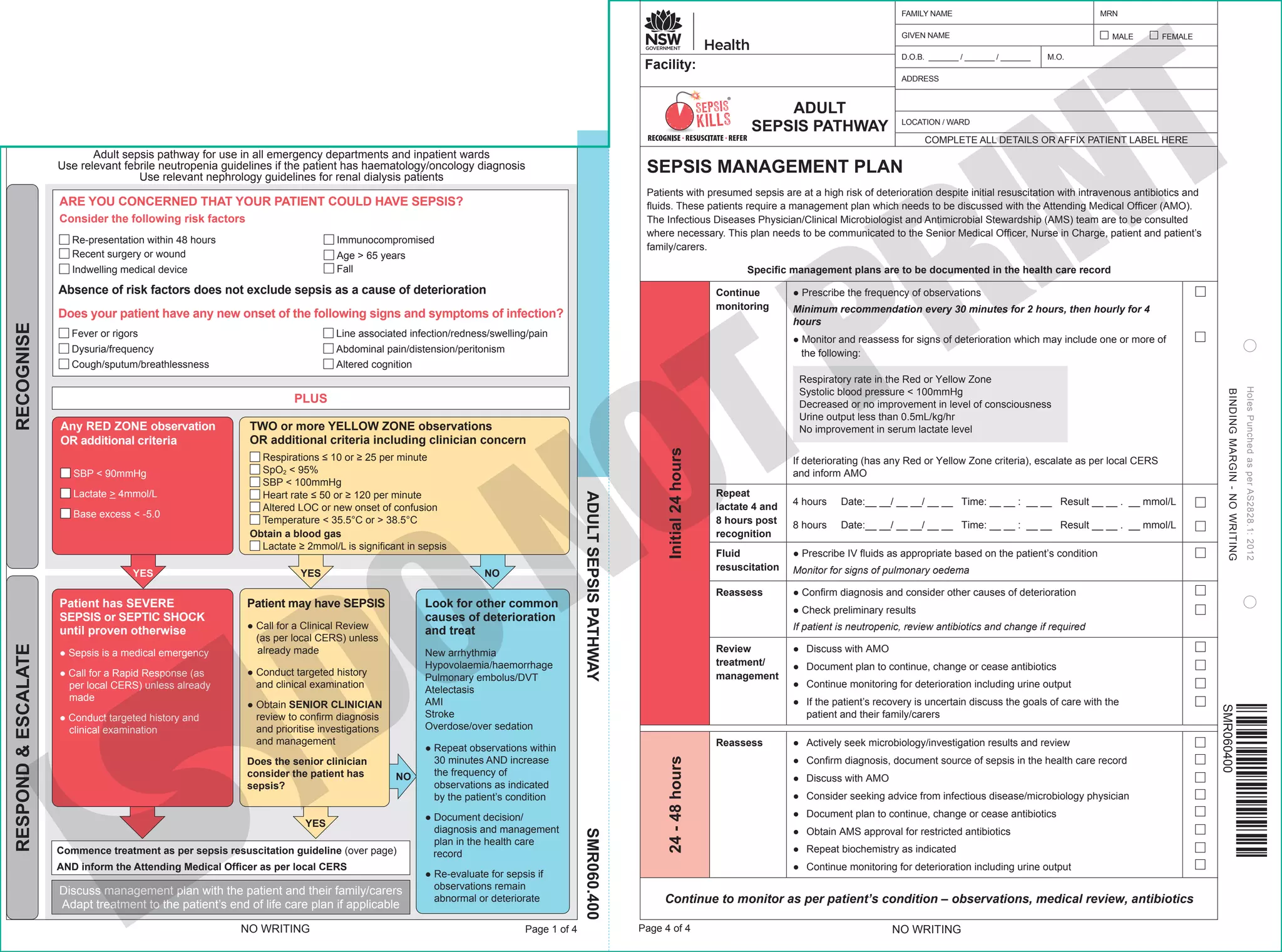 Adult Sepsis Pathway | PDF
