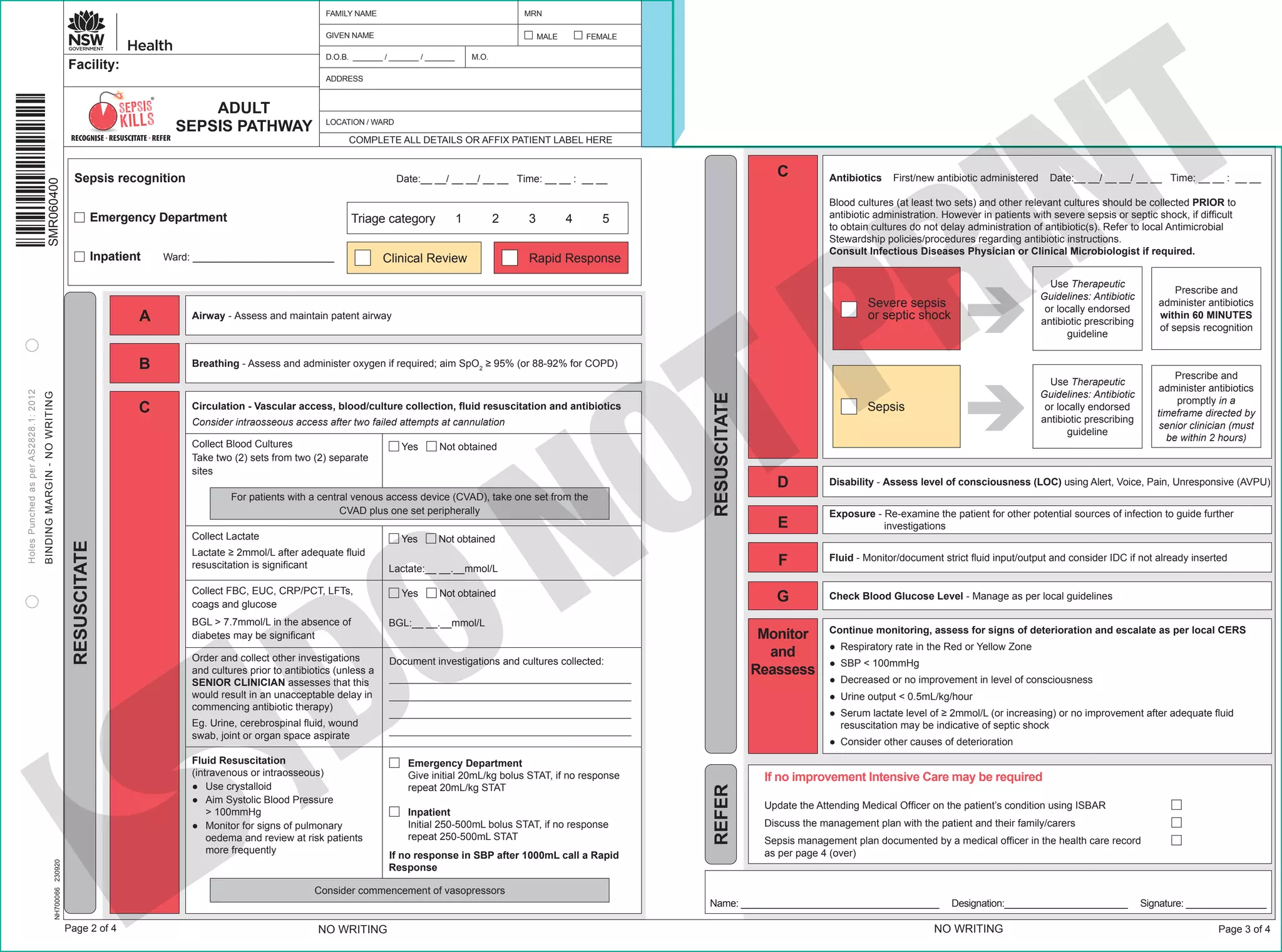 Adult Sepsis Pathway | PDF