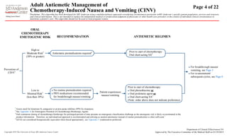 Adult antiemetic management of chemotherapy induced nausea and vomiting | PDF