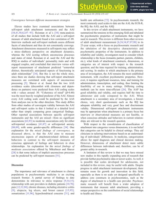 Adult Attachment Measures A 25-Year Review | PDF