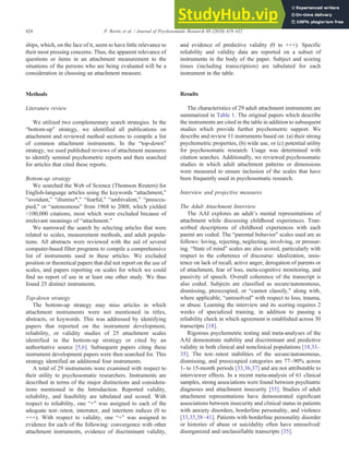Adult Attachment Measures A 25-Year Review | PDF