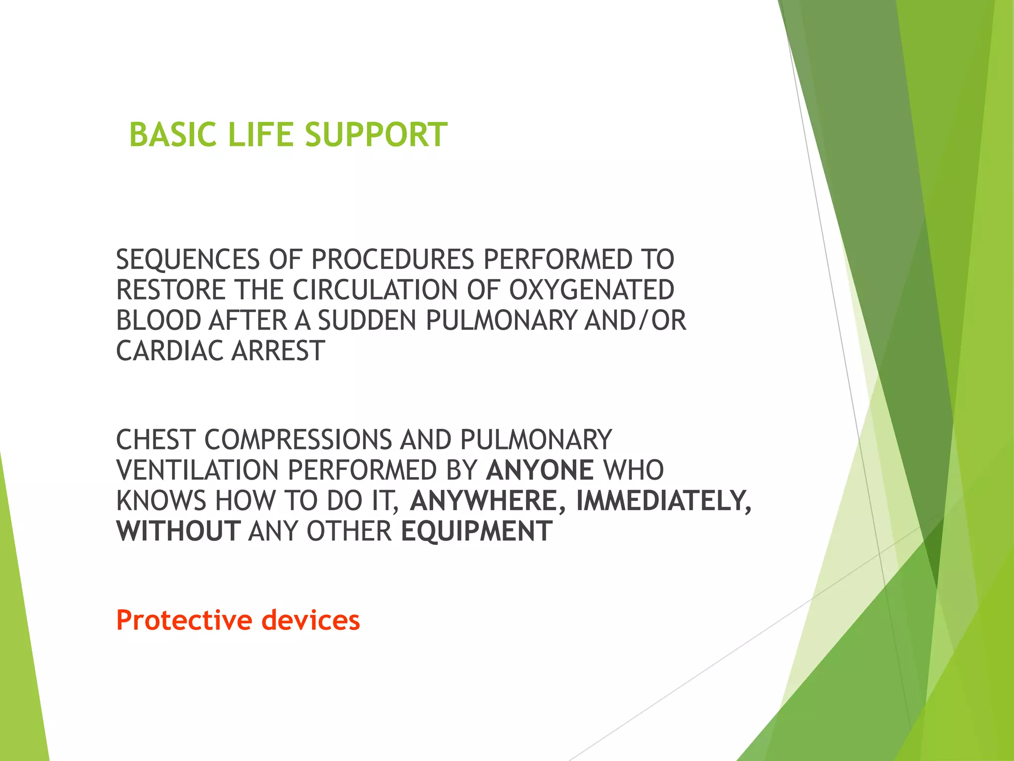 BASIC LIFE SUPPORT (ADULT) BLS | PPT