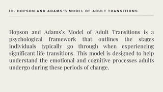 Adult Career Crises and Transitions in the Real World | PDF