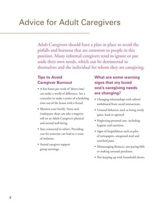 Adult Caregiving Show Me Guide | PDF | Eldercare | Family and Relationships