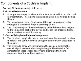 Adult cochler implants | PPTX