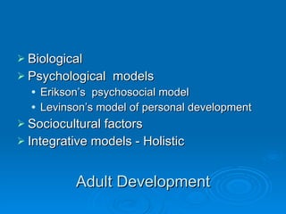 Adult development | PPT