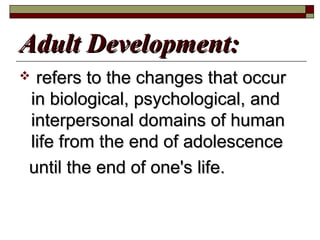 Adult Development | PPT