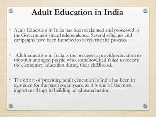 Adult education | PPTX