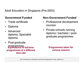 Adult Education: Skills Upgrading Vs 2nd Chance for Qualification | PPT