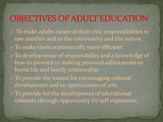 Adult education | PPTX