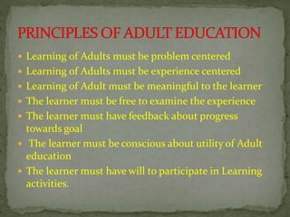 Adult education | PPTX
