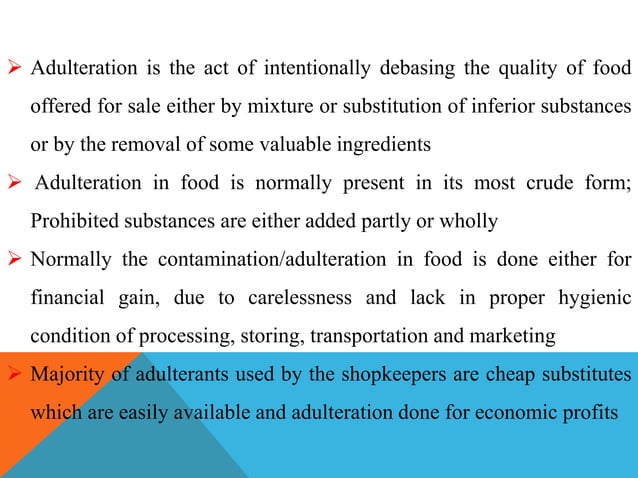 Adulteration | PPTX