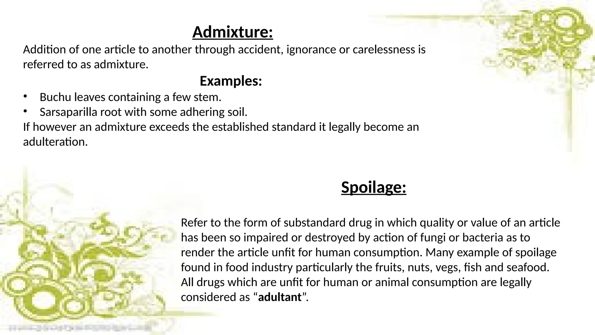 adulteration (1).pptx, definition, types with examples | PPTX