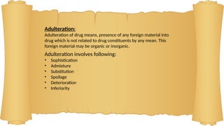 adulteration (1).pptx, definition, types with examples | PPTX