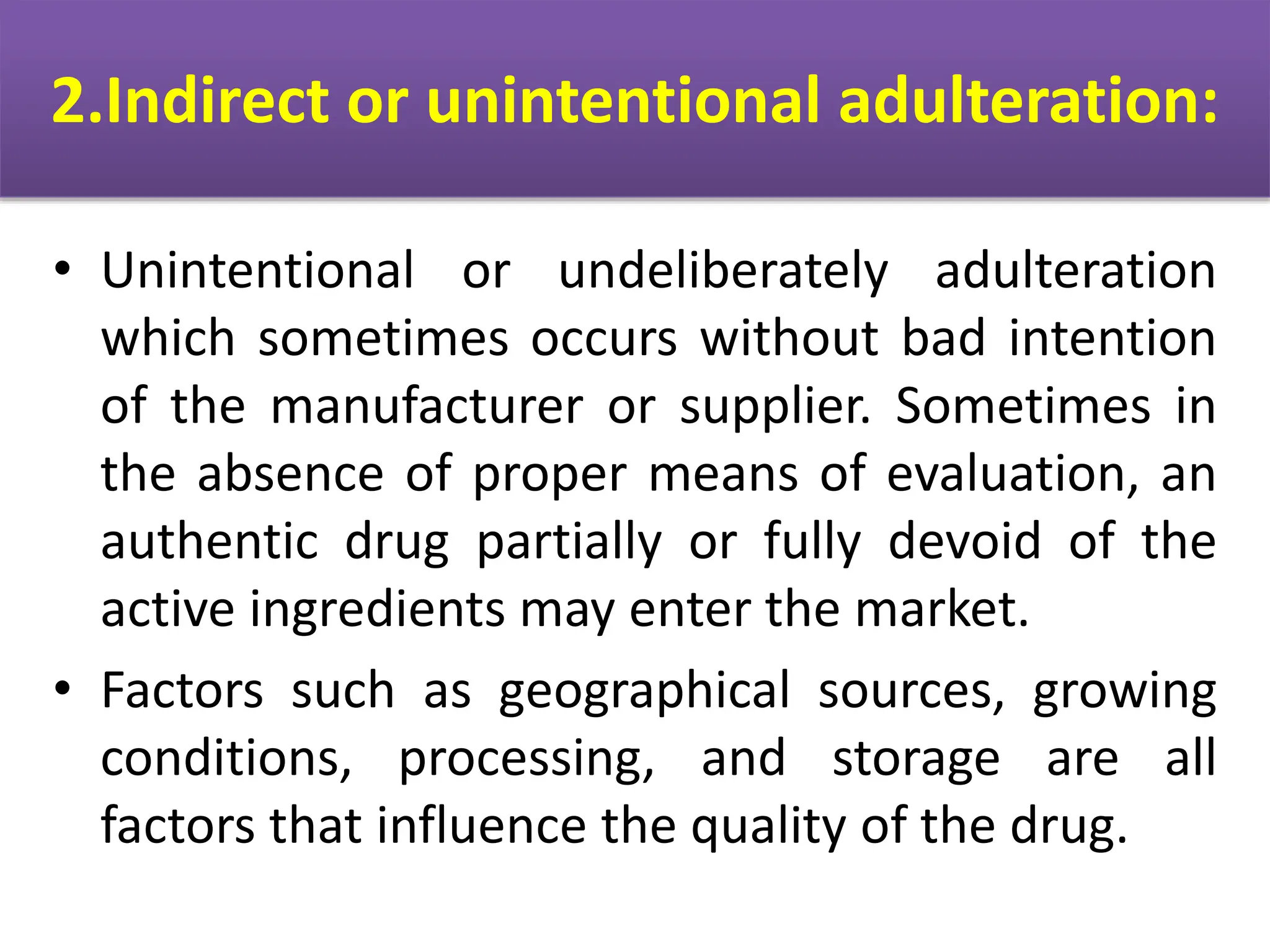 ADULTERATION AND DETEROATATION AS PER THE PCI | PPTX