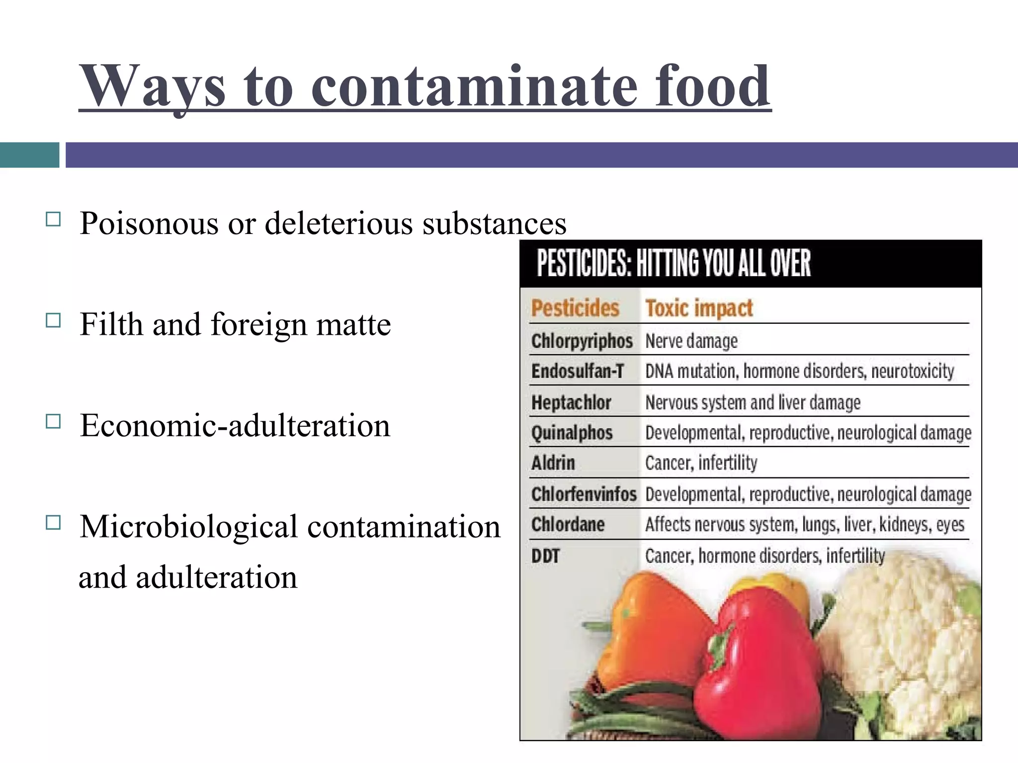 Adulteration in foods | PPT