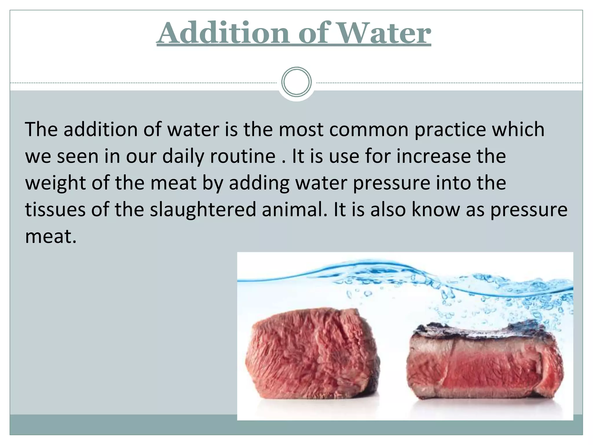 Adulteration in meat | PPTX