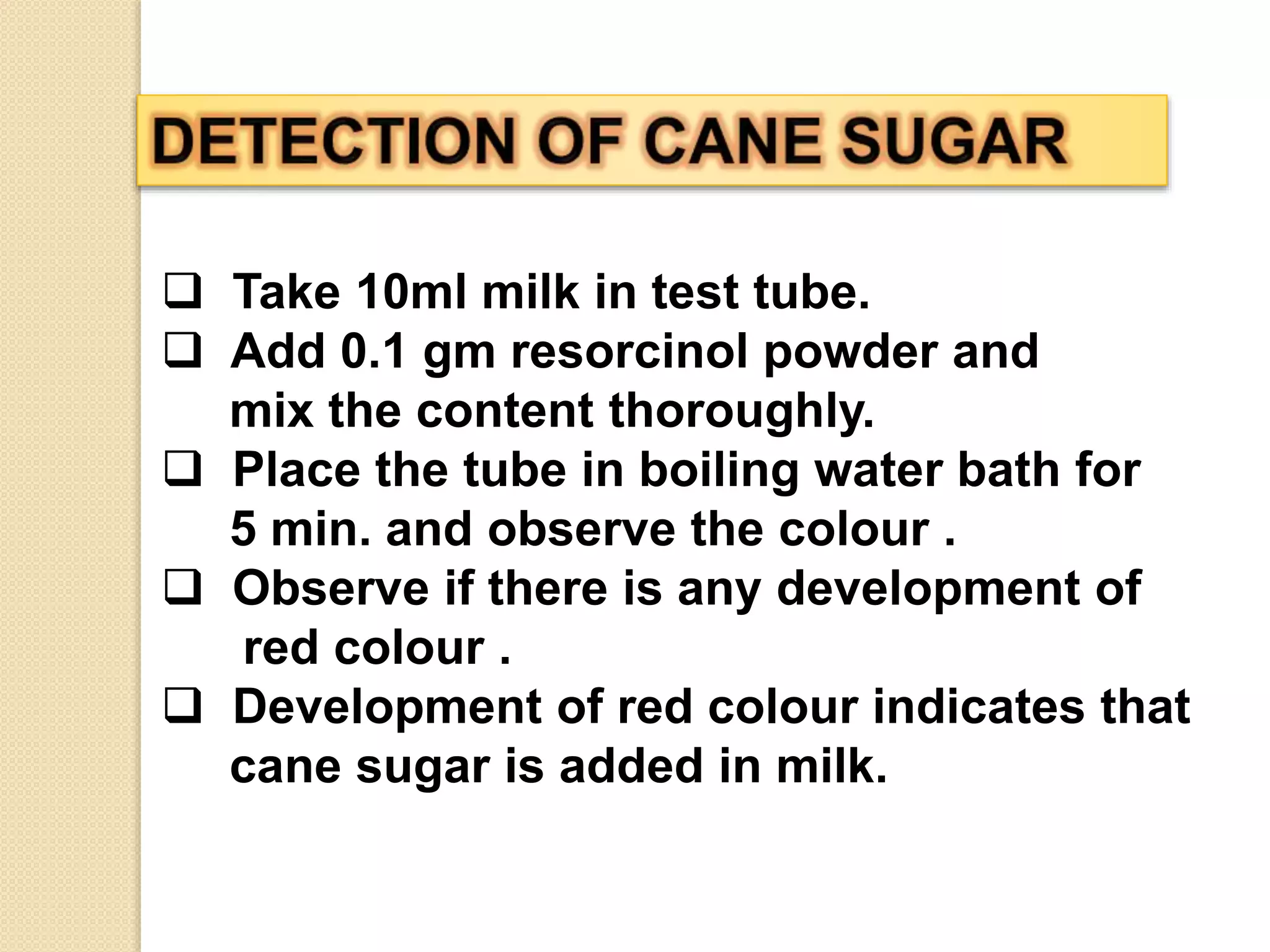 Adulteration in milk and its detection | PPTX