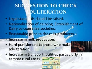 Adulteration in milk saurabh dighe | PPTX