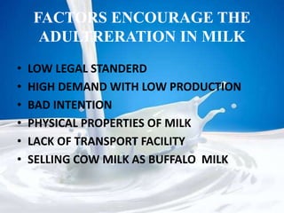 Adulteration in milk saurabh dighe | PPTX